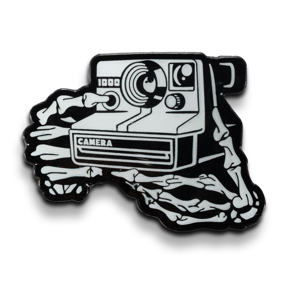 Instant Film Camera Skeleton Hands Glow in the Dark Lapel Pin – Shoot ...